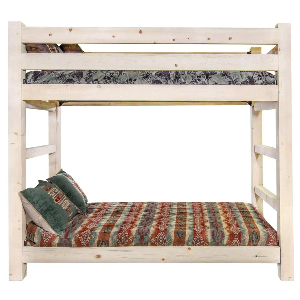Homestead Collection Twin over Twin Bunk Bed, Clear Lacquer Finish ...